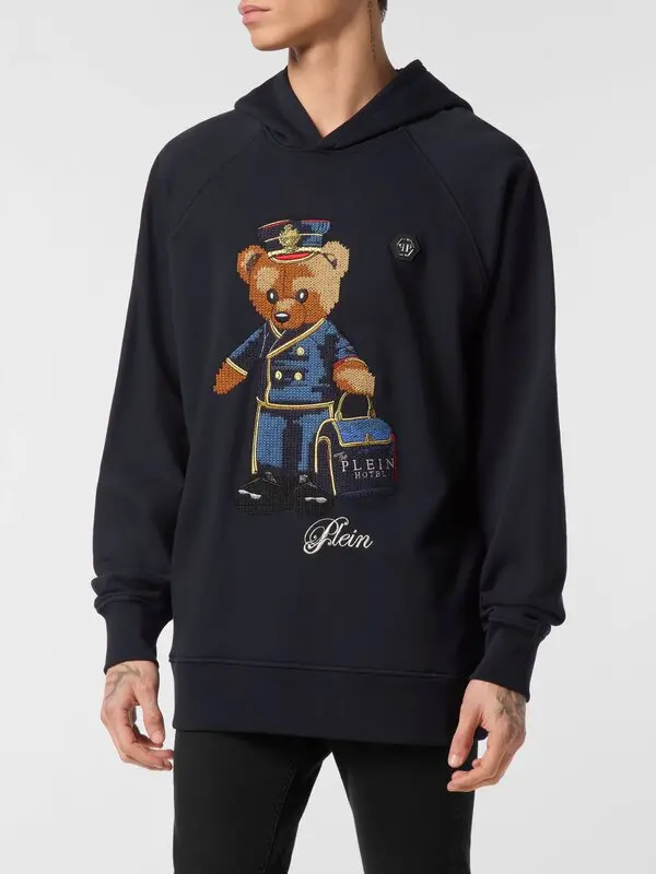 Philipp Plein Embroidered Teddy Bear Hoodie