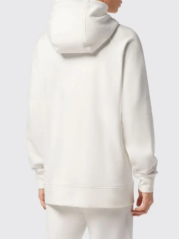 Philipp Plein Jersey Hoodie With Contrasting Logo - White