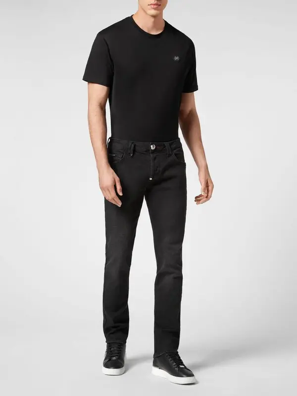 Philipp Plein Five-pocket Skinny Fit Stretch Jeans - Black
