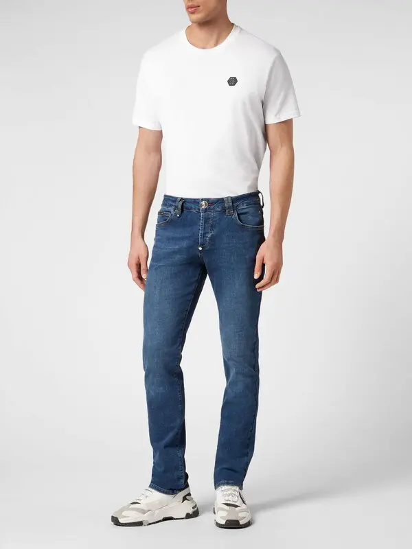 Philipp Plein Five-pocket Skinny Fit Stretch Jeans - Denim