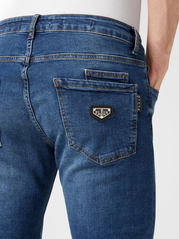 Philipp Plein Five-pocket Skinny Fit Stretch Jeans - Denim
