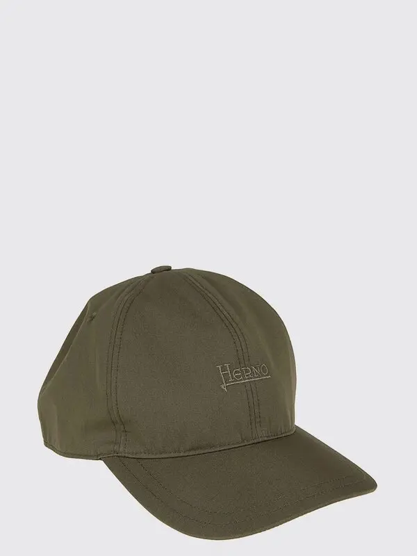 Herno Cotton Baseball Cap With Embroidered Logo - Green