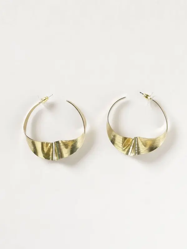ALLUJEWELS Goldtone Metal Hoop Earrings - Gold