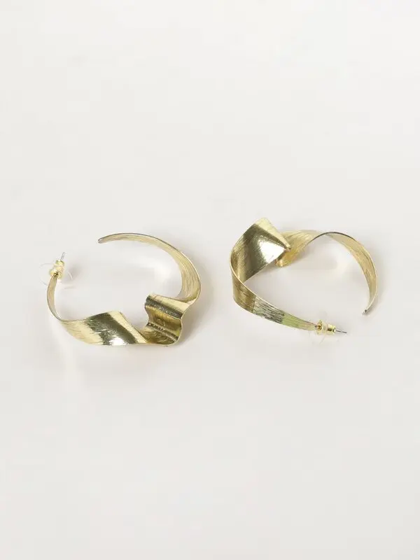 ALLUJEWELS Goldtone Metal Hoop Earrings