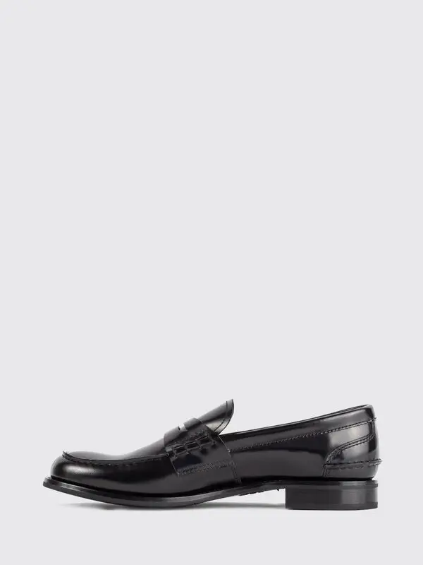 Church's Brushed Leather Penny Loafers With Raised Apron Toe