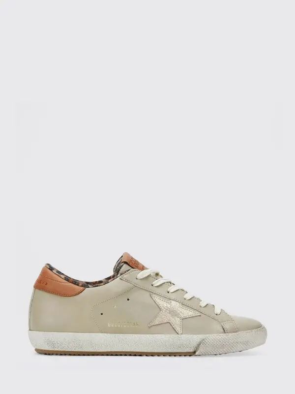 GOLDEN GOOSE Super-star Leather And Wool Sneakers - Beige