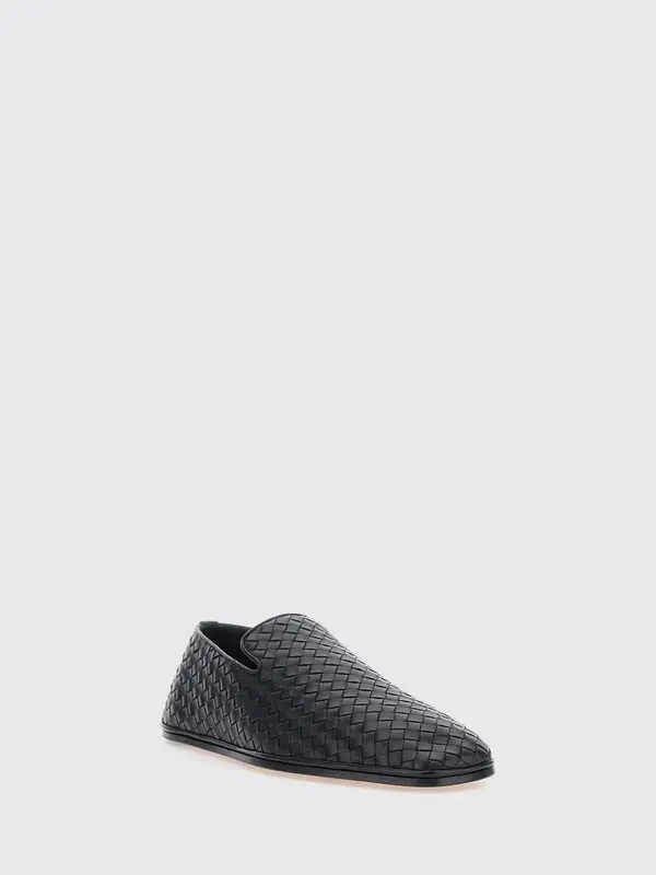 Bottega Veneta Palazzo Intrecciato Lambskin Loafers - Black