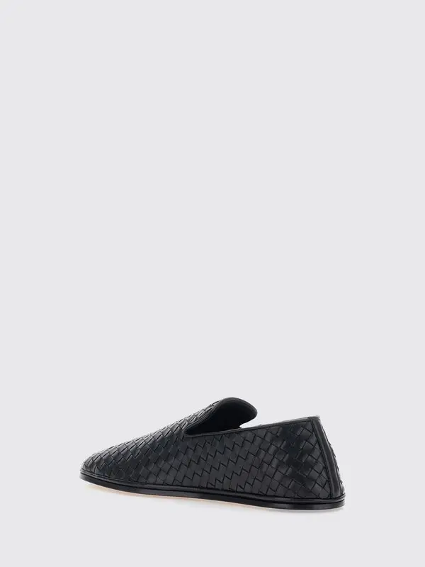 Bottega Veneta Palazzo Intrecciato Lambskin Loafers - Black