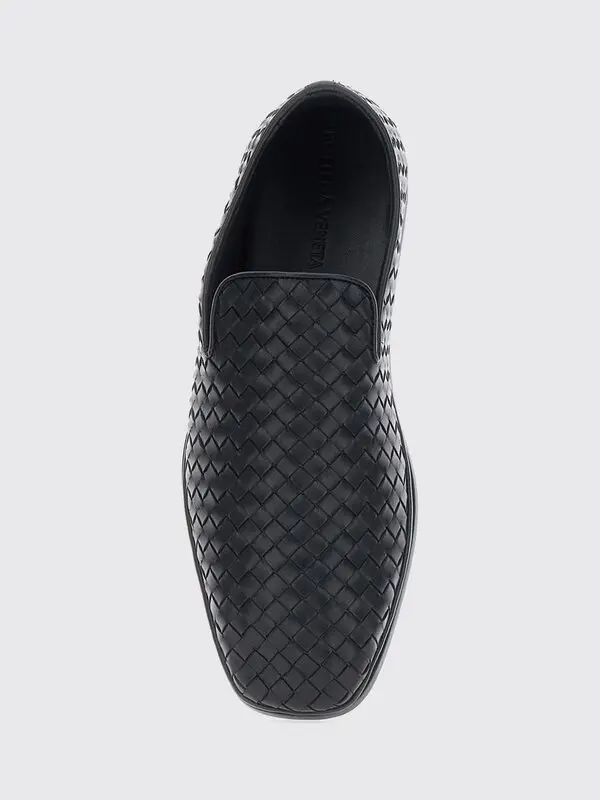 Bottega Veneta Palazzo Intrecciato Lambskin Loafers - Black