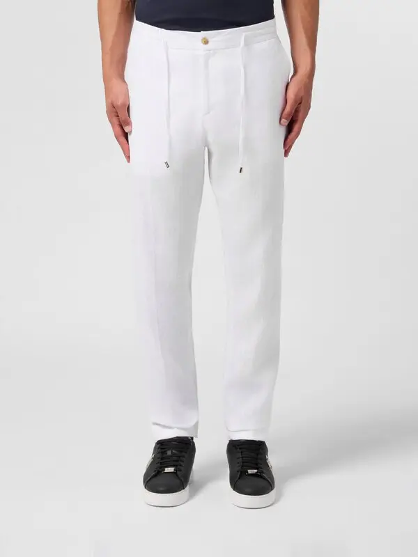 Philipp Plein Tailored Drawstring Linen Trousers