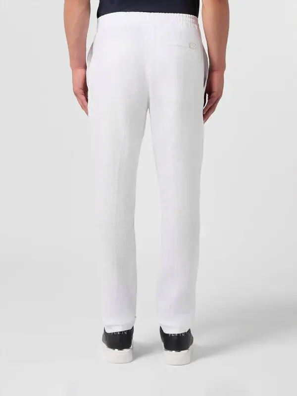Philipp Plein Tailored Drawstring Linen Trousers