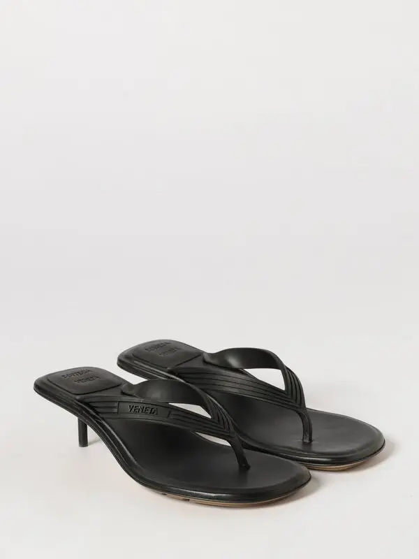 Bottega Veneta Rubber Thong Sandals With Stiletto Heel