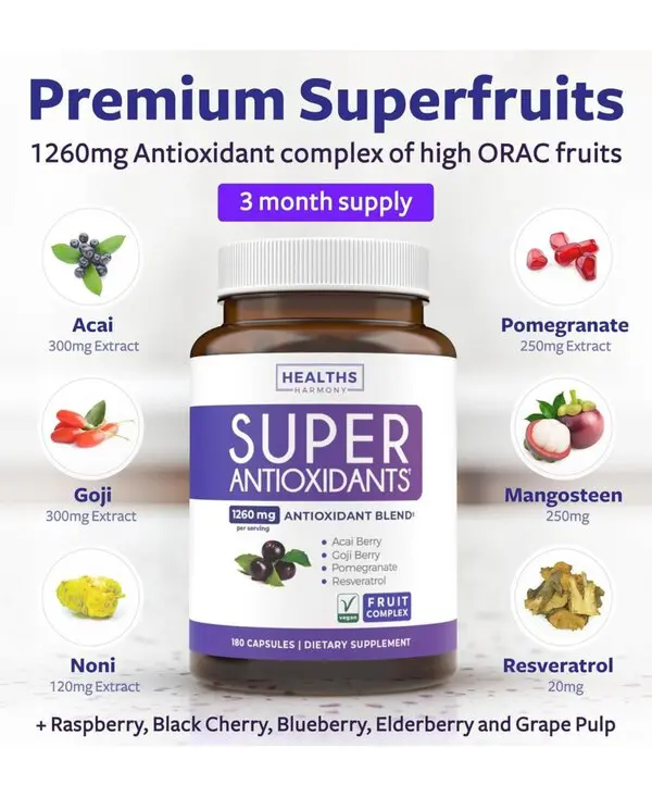 HEALTHS HARMONY Super Antioxidants Supplement | Acai Berry