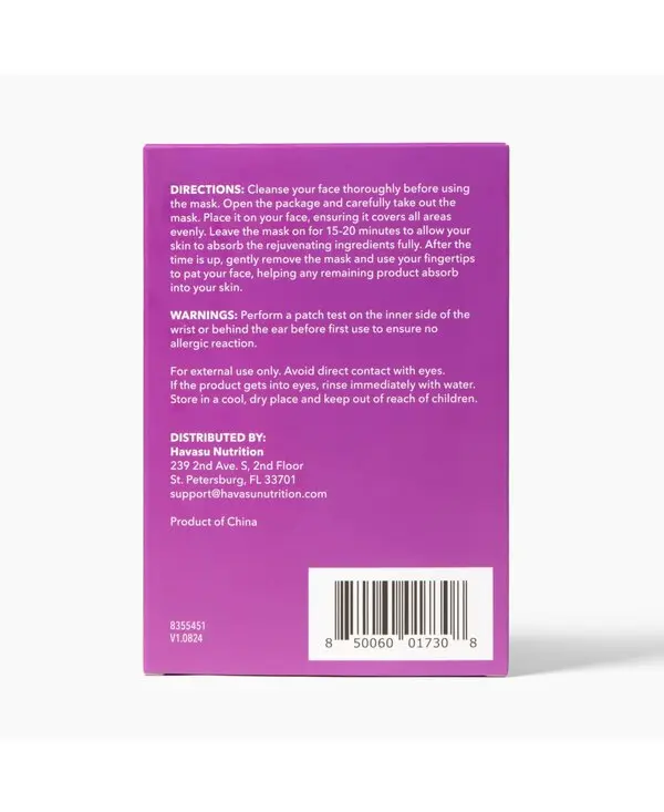 HAVASU NUTRITION Face Sheet Masks