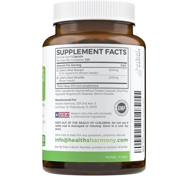 HEALTHS HARMONY St John's Wort Capsules