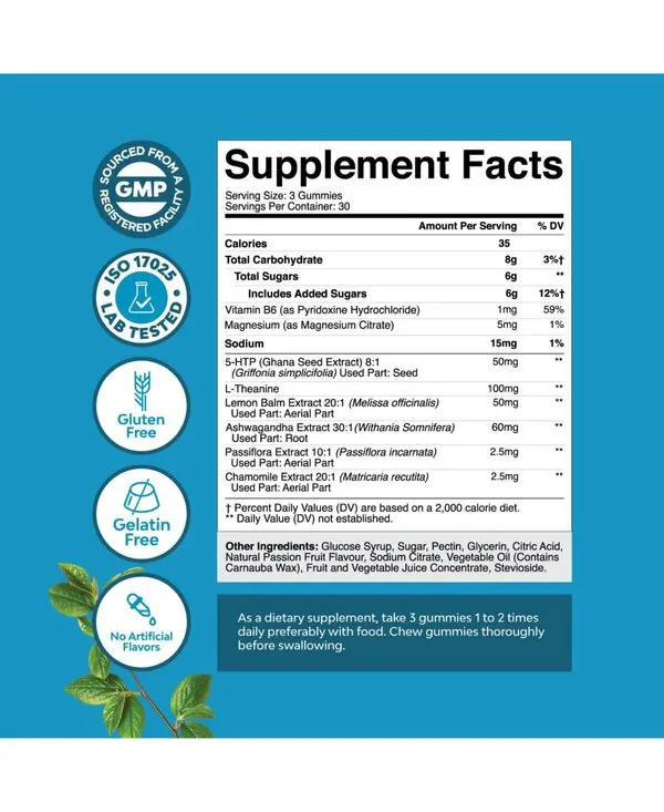 NATURE'S CRAFT Calming Gummies For Adults With Ashwagandha And Magnesium