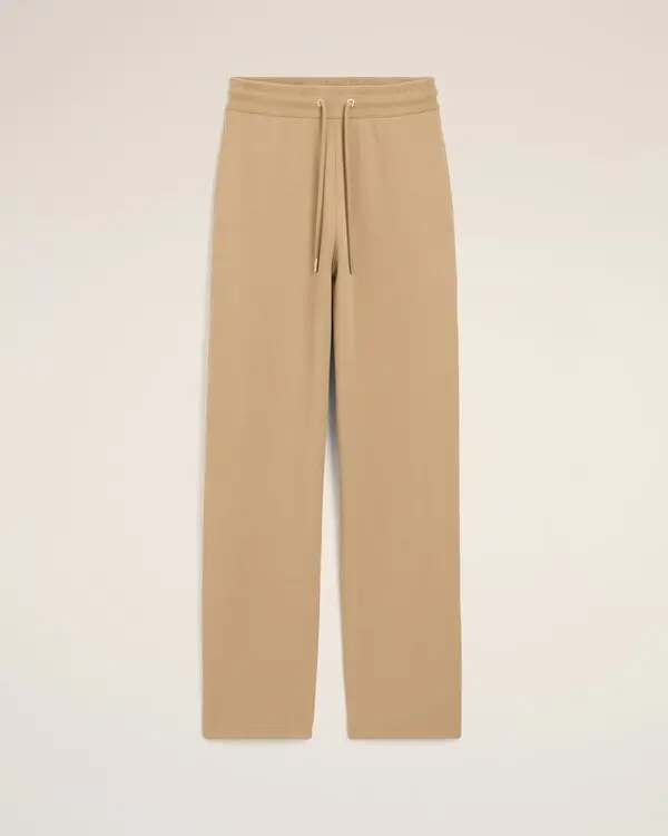 AMI Paris Beige Cotton Track Pants - Mastic Beige/black