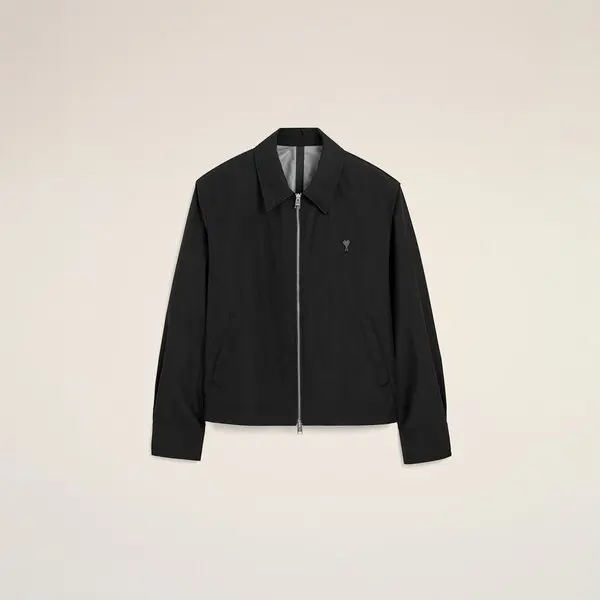 AMI Paris Nylon Jacket With De Coeur Logo