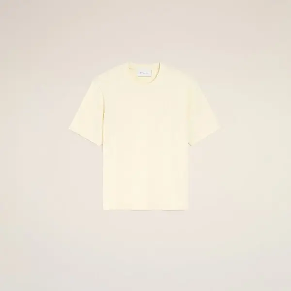 AMI Paris Cotton T-shirt With De Coeur Embroidery - Ivory