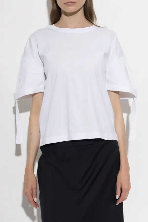 Givenchy T-shirt With Ribbed Cuffs On Sleeves