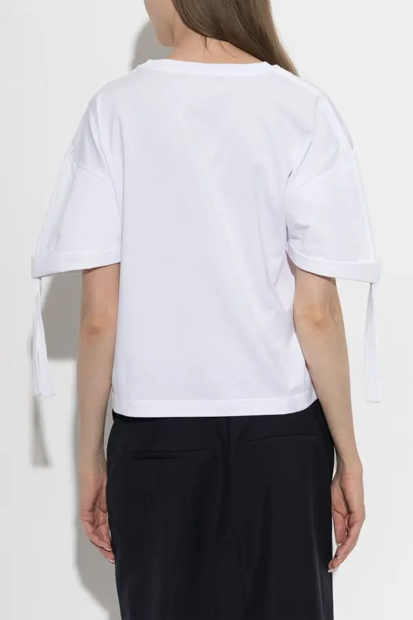 Givenchy T-shirt With Ribbed Cuffs On Sleeves