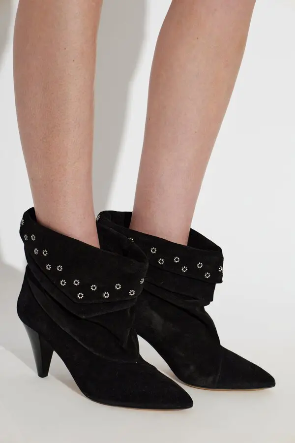 Isabel Marant Étoile Suede Heeled Ankle Boots 'lyone