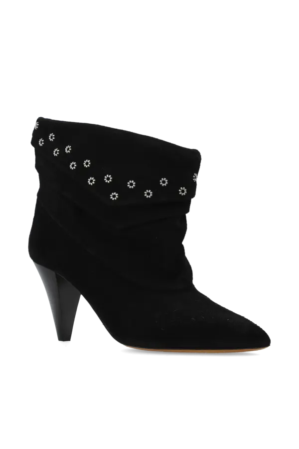 Isabel Marant Étoile Suede Heeled Ankle Boots 'lyone