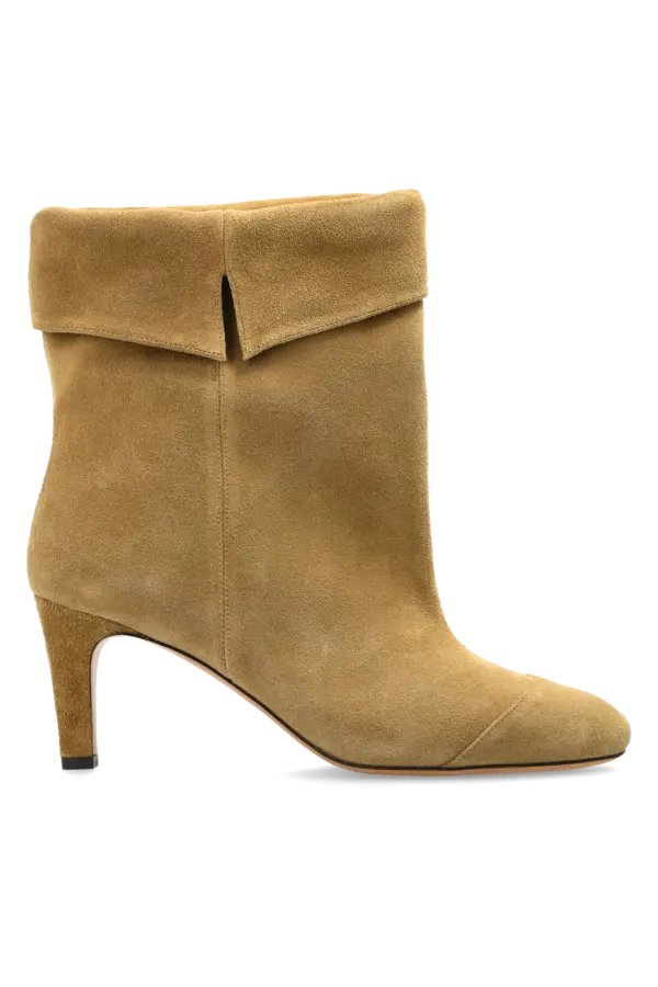 Isabel Marant Étoile Suede Heeled Ankle Boots `eldra - Beige