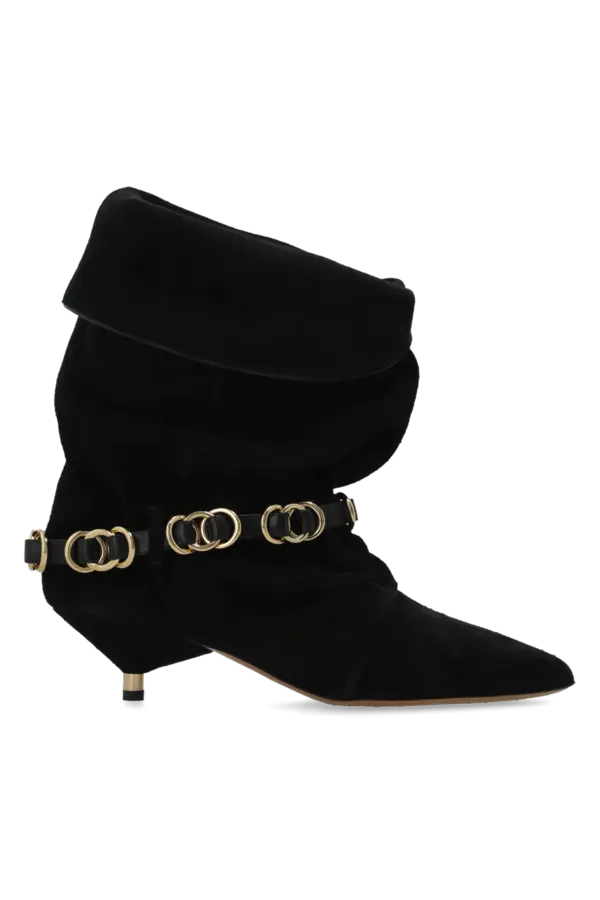 Isabel Marant Étoile Suede Heeled Ankle Boots "edrik Rings