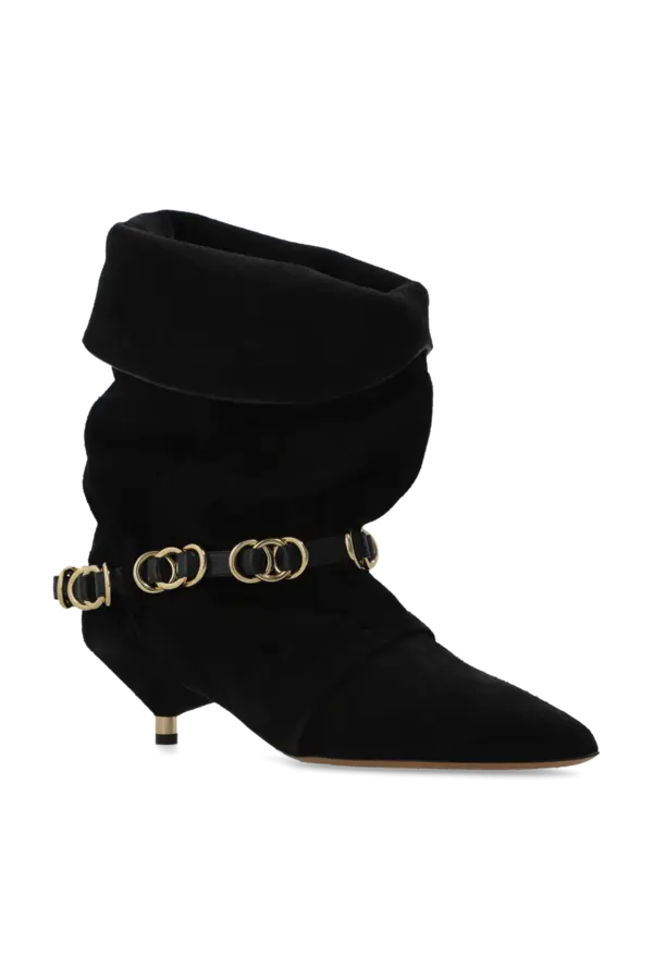 Isabel Marant Étoile Suede Heeled Ankle Boots "edrik Rings