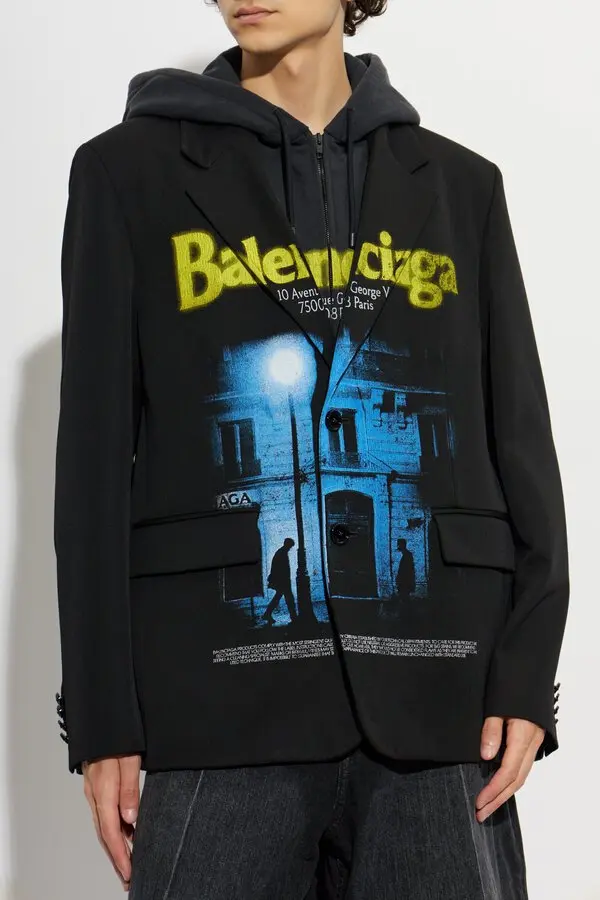 Balenciaga Blazer With An Attached Hood