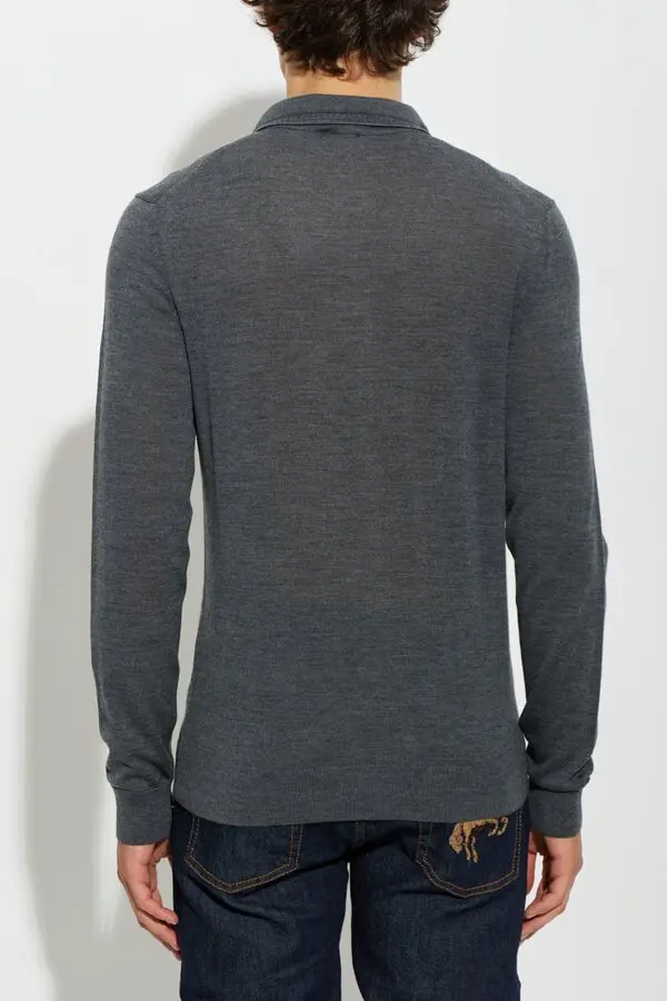 Etro Wool Polo Shirt With Embroidered Logo