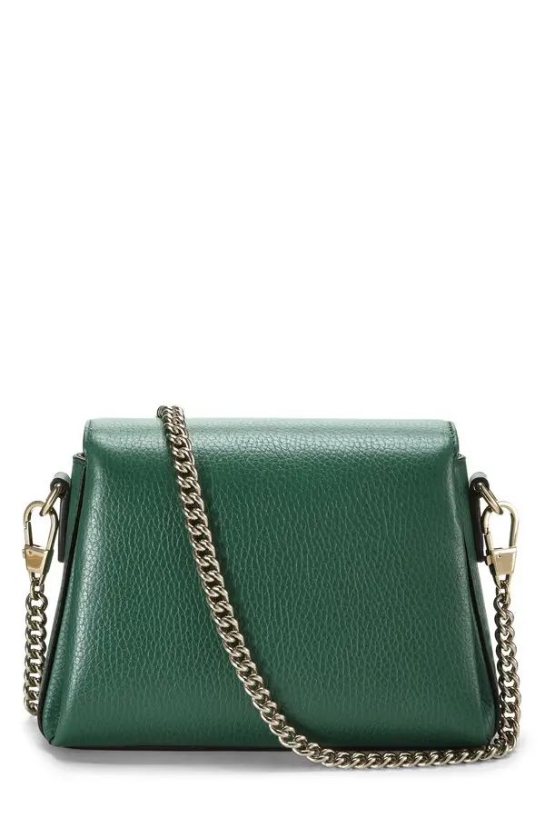 Gucci Grained Leather Shoulder Bag - Green