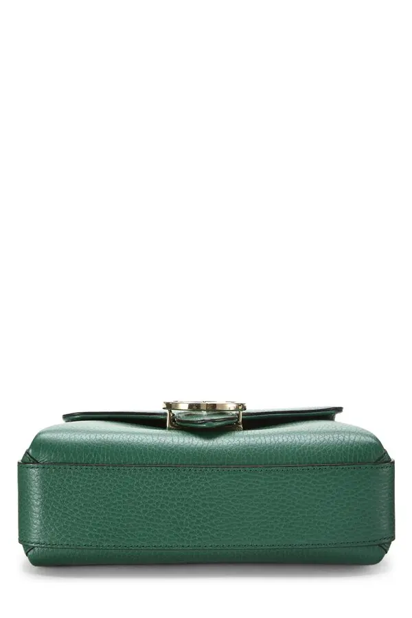 Gucci Grained Leather Shoulder Bag - Green