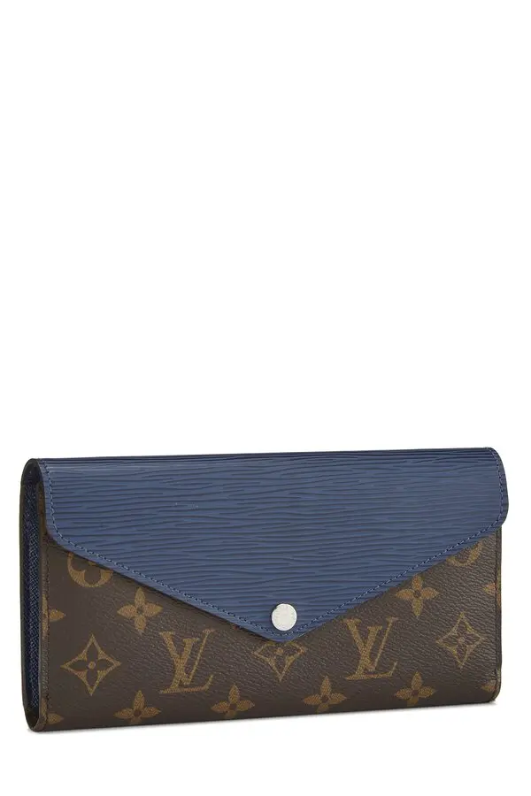 LOUIS VUITTON Bleu Celeste Epi & Monogram Canvas Marie-lou Long Wallet