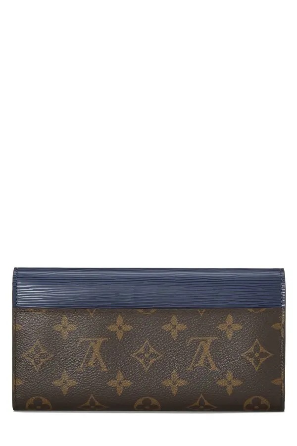 LOUIS VUITTON Bleu Celeste Epi & Monogram Canvas Marie-lou Long Wallet