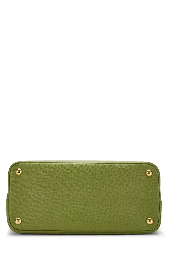 Prada Saffiano Double Tote Bag - Green