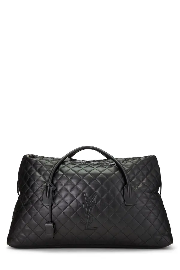 Saint Laurent Calfskin Es Giant Travel Bag - Black
