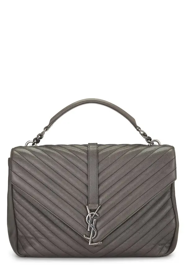 Saint Laurent Chevron Leather College