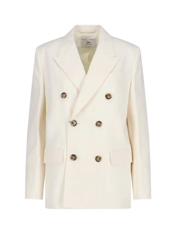 AMI Paris 100% Virgin Wool Jacket - White
