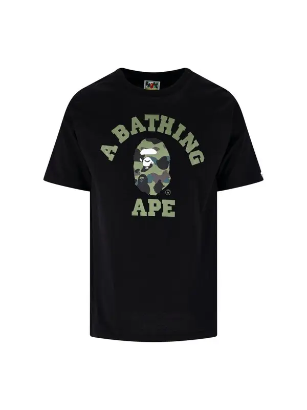 A BATHING APE Graphic Cotton T-shirt - Black
