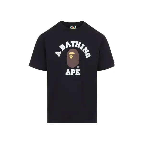 A BATHING APE Camo Ape Graphic T-shirt - Black