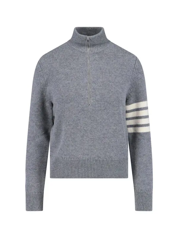 Thom Browne 100% Virgin Wool Crewneck Sweater For