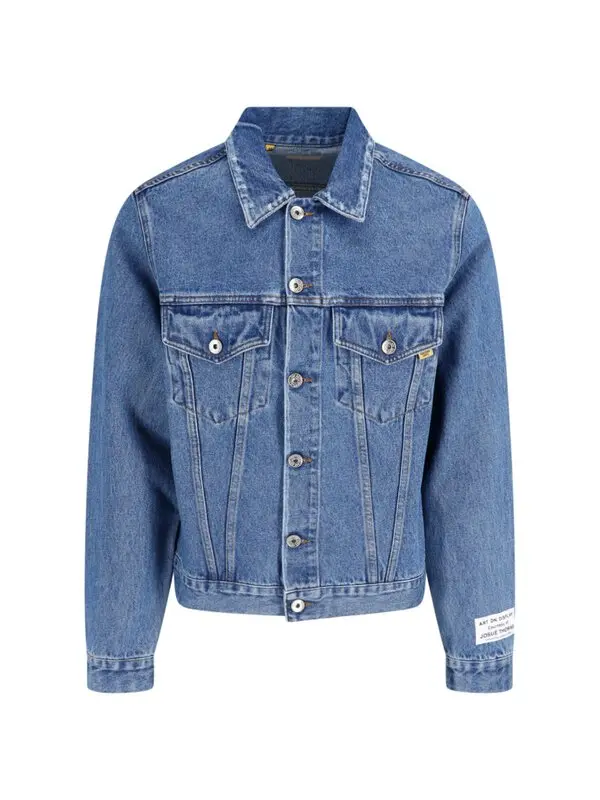 GALLERY DEPT. Washed Denim Jacket With Distressed Finish - Blue