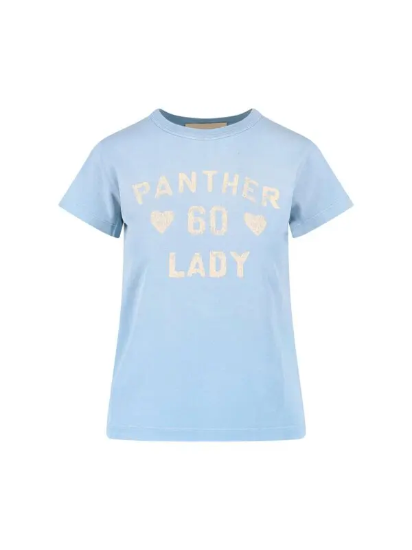 Valentino Garavani Graphic Cotton T-shirt - Light Blue