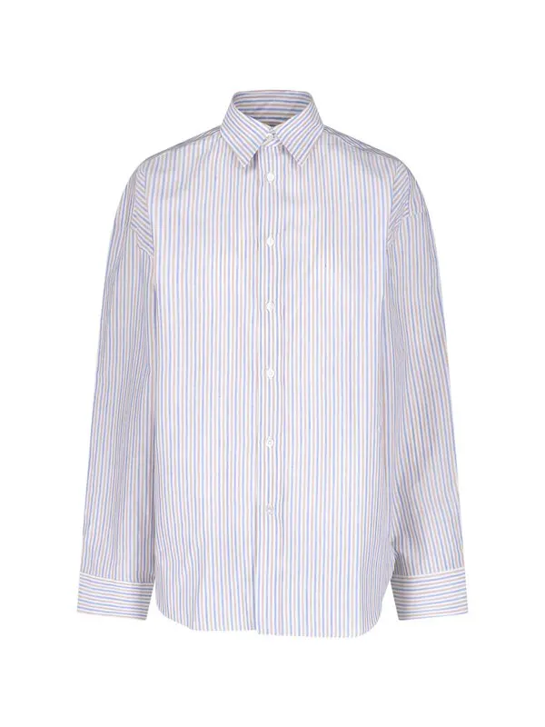 FINAMORE 1925 Oversized Striped Button-down Shirt - White