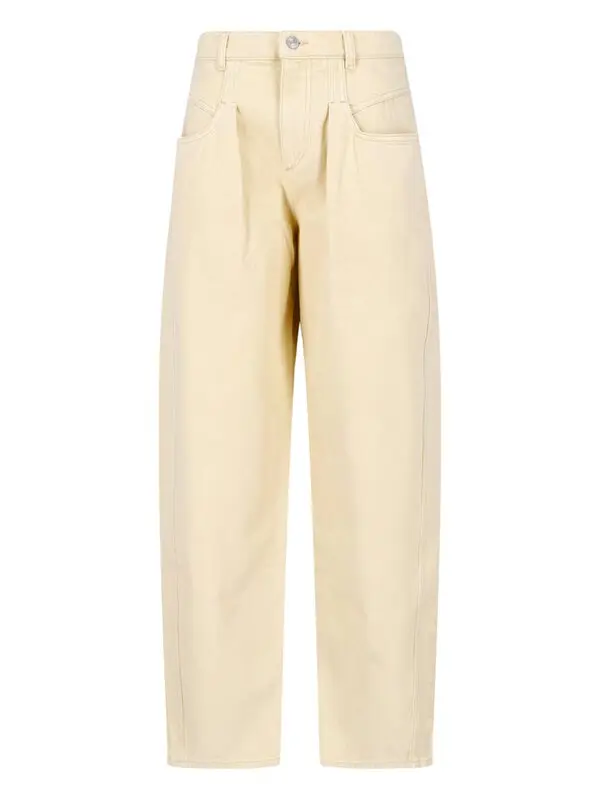 Isabel Marant Étoile High-rise Wide-leg Jeans - Cream