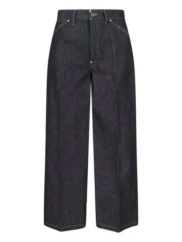 LEMAIRE Cotton Jeans With Cowhide Leather Jacron