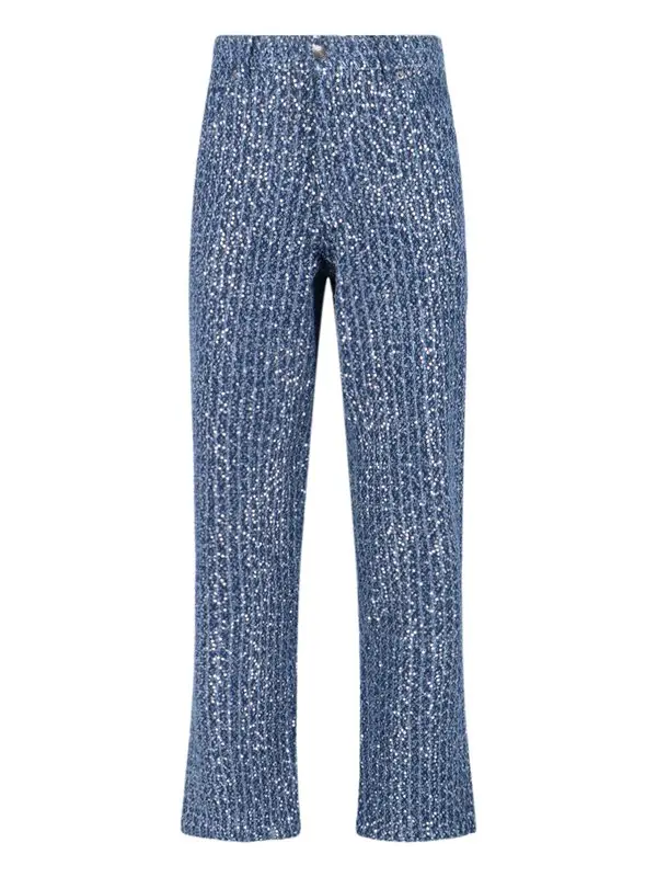 CHARLES JEFFREY Embellished Sequin Denim Jeans
