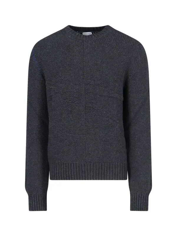 Burberry Crewneck Knit Sweater - Grey